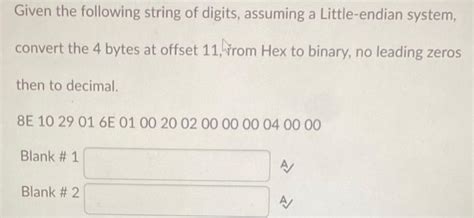 solved given the following string of digits assuming a