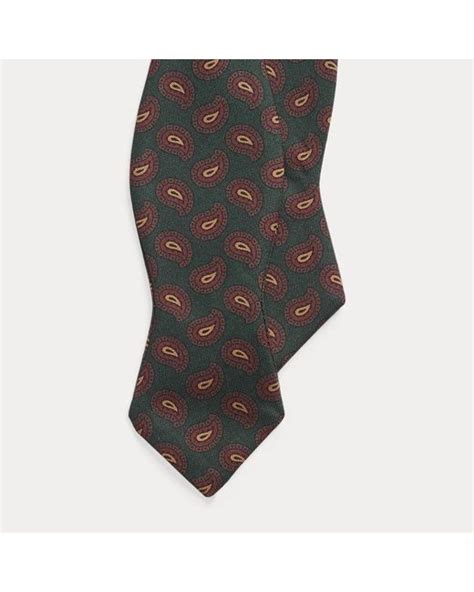 Polo Ralph Lauren Silk Foulard Bow Tie In Grey For Men Lyst UK