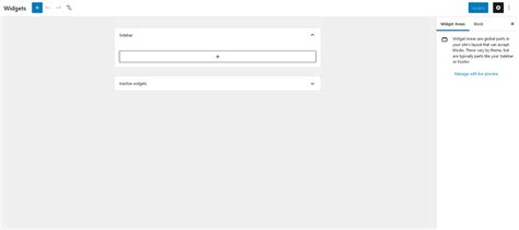 The Wordpress Widgets Screen Joins The Gutenberg Era Yes Web Designs