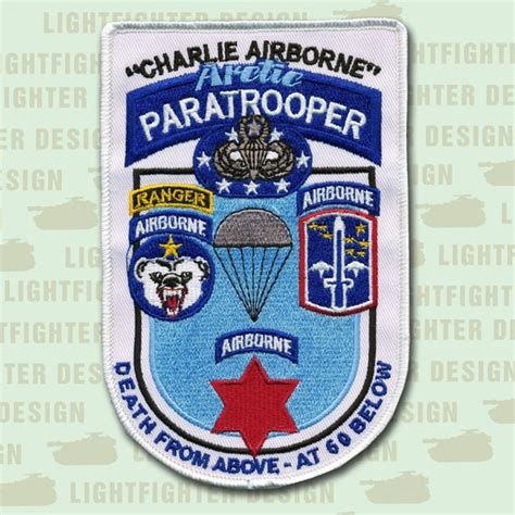 Charlie Airborne Highly Detailed Embroidered Patch Ft Etsy