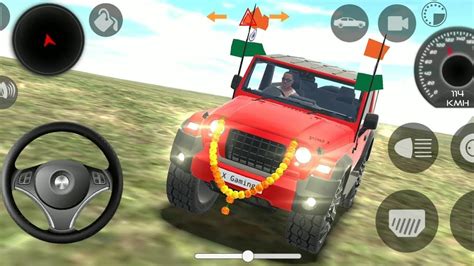 Dollar Song Modified Mahindra Red Thar Indian Cars Simulator 3d