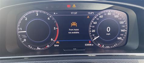 Instrument Cluster Error Front Assist Unavailable And Indicator Noise Uk Volkswagen Forum