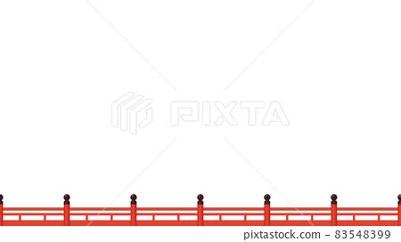 Japanese Style Red Fence Stock Illustration Pixta