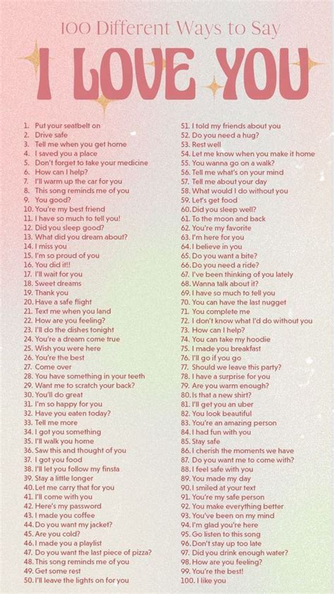 100 Ways To Say I Love You Love And Marriage Say I Love You