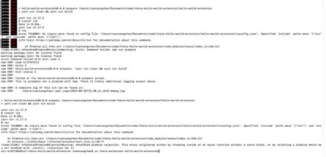Can Not Build Extension Issue Eclipse Theia Theia GitHub