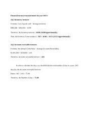 BUS 4404 Written Assignment Unit 2 Docx Financial Turnover
