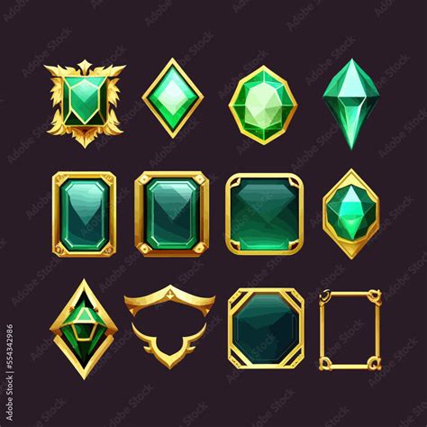 Game Frame Vector Set Avatar Gui Ui Fantasy Isolated On A Black