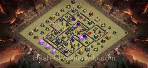 Best War Base Th9 With Link Anti Everything Town Hall Level 9 Cwl Base Copy 136