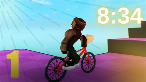 Roblox Obby But You Re On A Bike Speedrun 8 34 76 World 1 YouTube