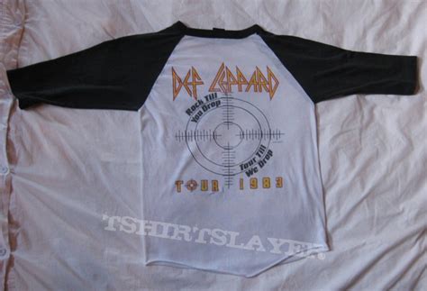 Def Leppard Pyromania Tour 1983 Original Raglan Shirt Tshirtslayer