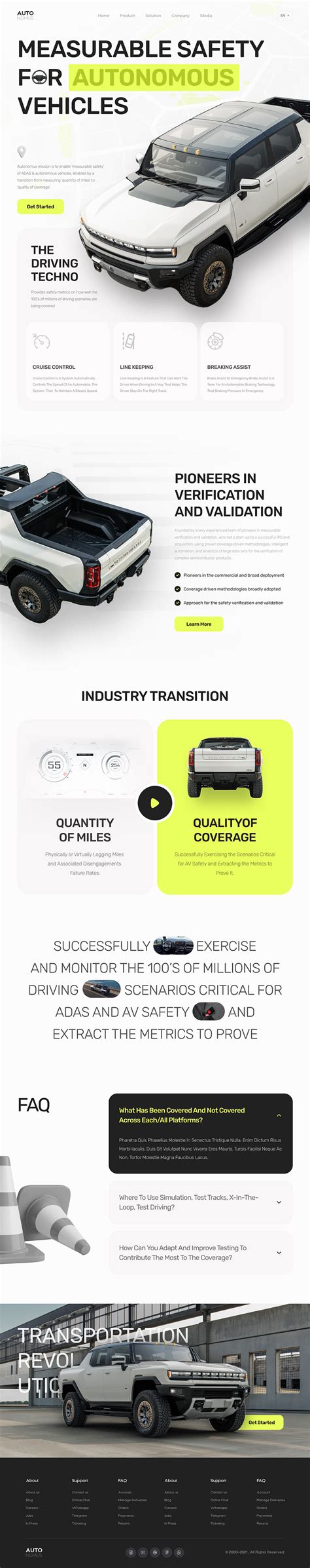 Autonomus Electric Self Driving Website By Awe Uiux For Awe Design