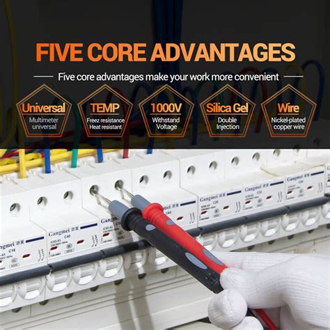 22 In 1 Digital Multimeter Test Cable Set Car Repair Tool Silicone Line