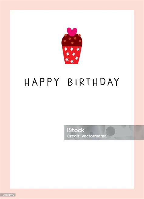 컵 케 익 생일 카드 벡터입니다 머핀 생일 축 하 카드 벡터입니다 컵 케 잌은 인사말 카드 머핀 인사말 카드입니다 달콤한 음식에 대한 스톡 벡터 아트 및 기타 이미지