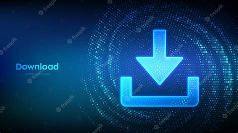 Premium Vector Download Icon Made With Binary Code Download Cloed