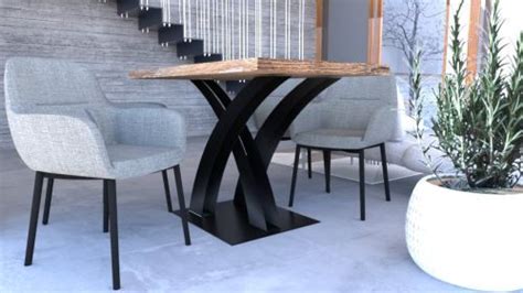 Stół z metalowymi nogami industrialny dębowy łuk typ Art Steel Wyposażenie wnętrz