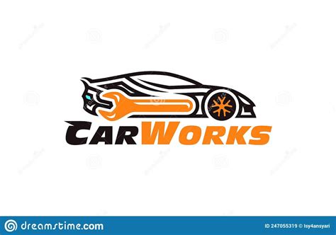 Brand Identity Logo Branding Car Workshop Service Logo Clipart