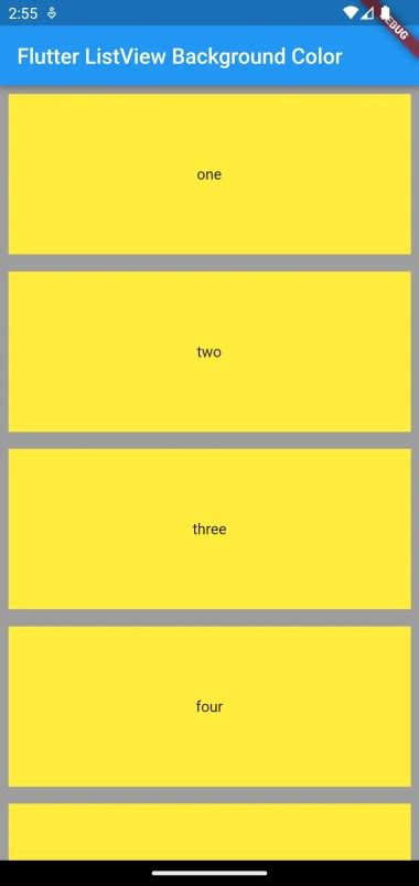 Hướng Dẫn Cách Listview Background Color Flutter Với Các Ví Dụ Minh Hoạ