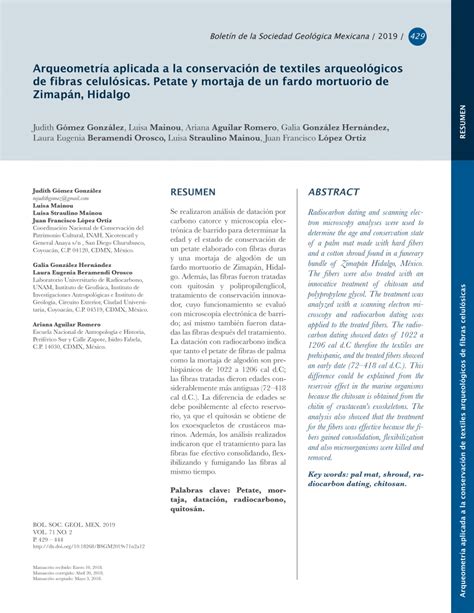 Pdf Arqueometría Aplicada A La Conservación De Textiles Arqueológicos