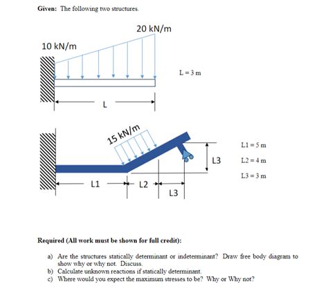 solved given the following two structures required all