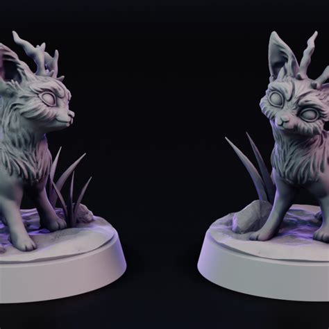 3d Printable Infant Cervine Fox Mythical Fox Deer By The Forge Of