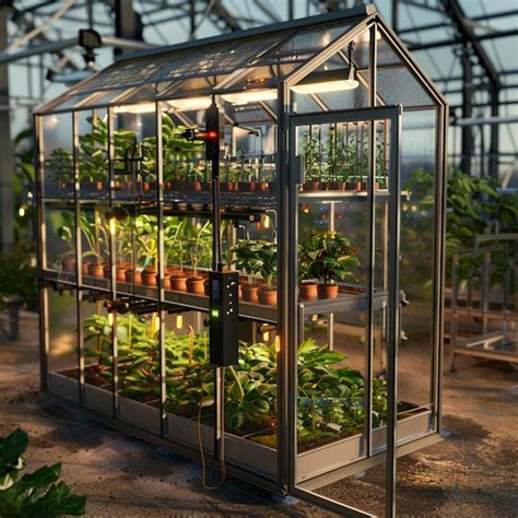 A Detailed Visual Of A Smart Greenhouse With Automated Climate Control