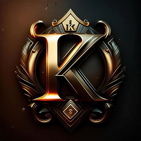 Premium Photo Logo Letter K In Gold
