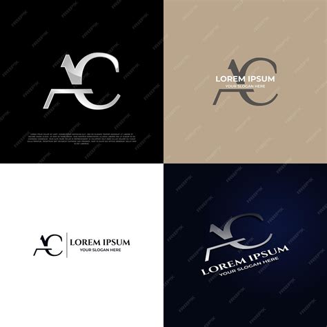 Premium Vector Ac Initial Modern Typography Emblem Logo Template For