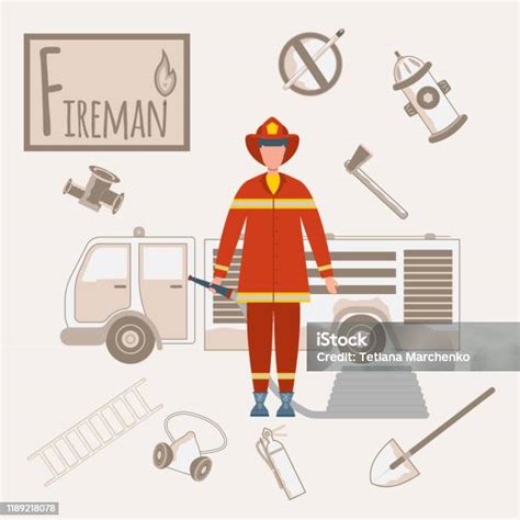 다채로운 벡터 알파벳입니다 직업의 책 직업 소방관 문자 F 구조에 대한 스톡 벡터 아트 및 기타 이미지 구조 귀여운 기체 물리 구조 Istock