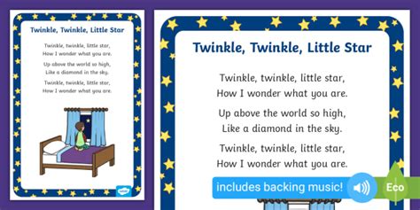 Twinkle Twinkle Little Star Poem