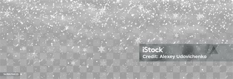 크리스마스 눈 투명한 배경에 떨어지는 눈송이 벡터 폭설 하얀 눈송이가 공중에서 날아갑니다 눈송이 눈 눈보라 투명하게 격리된 벡터