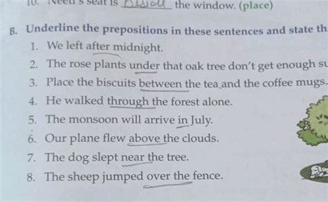 B Underline The Prepositions In These StudyX