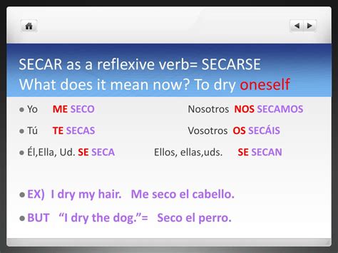 Secarse Conjugation
