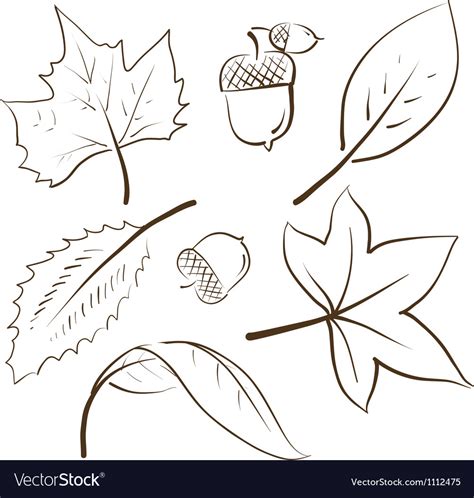 Aesthetic Fall Leaves Doodle Wallpaper