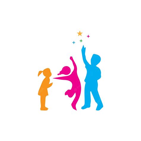 ModÈle De Vecteur De Concept De Logo Pour Enfants Vecteur Premium
