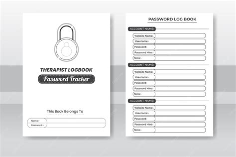Premium Vector Password Tracker Logbook Minimalist Template Design
