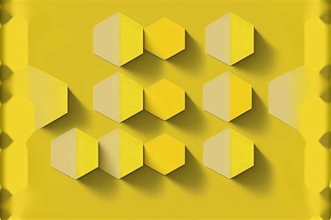 premium ai image yellow background with octagonal geometric shapes