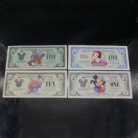 United States Dollar 20022003 4pcs Disneyland Parks 1510 Disney Dollar No Reserve