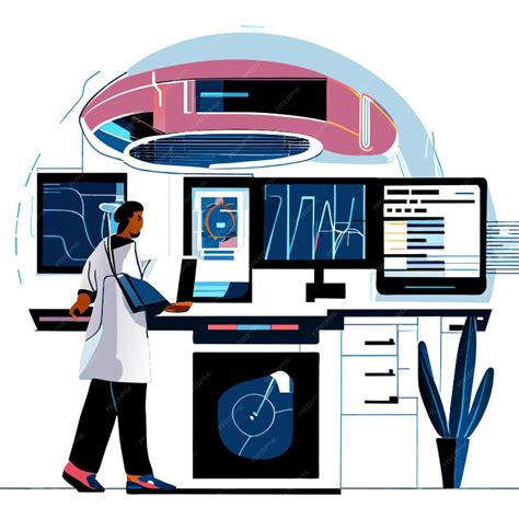 premium vector artificial intelligence in medicine mri examination