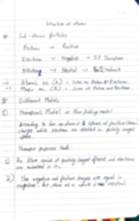 Solution Atoms And Molecule Structure Of Atom Notes Studypool