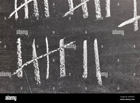 Chalk Tally Chart Counting Stock Photo Alamy
