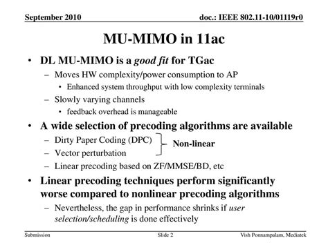 on dl precoding for 11ac september 2010 date month year ppt download