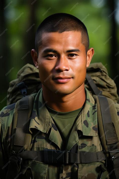 Premium Ai Image A Man In A Military Uniform