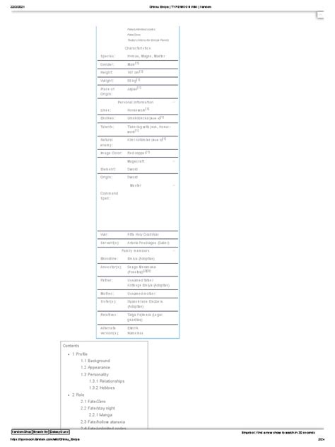 Shirou Emiya Type Moon Wiki Fandom2 Pdf Anime Companies Video
