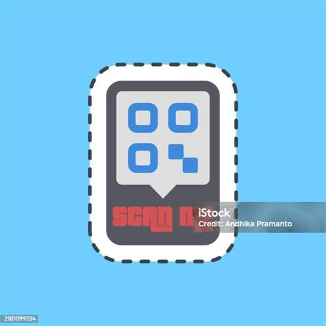 절단선 스티커가 저를 스캔합니다 바코드 및 Qr 코드 요소 인쇄물 포스터 로고 광고 인포그래픽 등에 적합합니다 Brand
