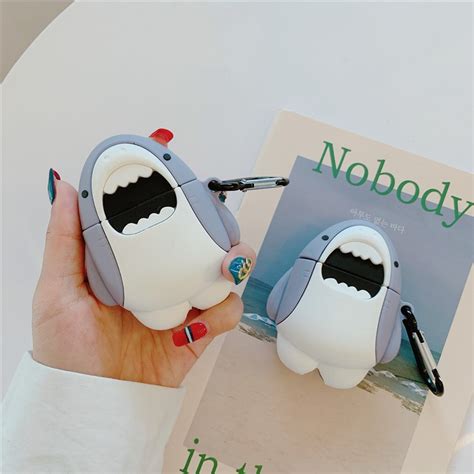 大白鯊airpods Pro2 3代 1代 2代保護套 耳機殼 個性矽膠套 藍牙耳機套 藍芽耳機套 生日禮物 蝦皮購物