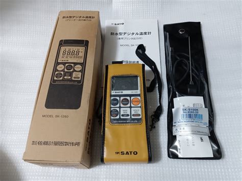 Yahooオークション Sk Sato 防水型デジタル温度計 Sk 1260 K熱電対