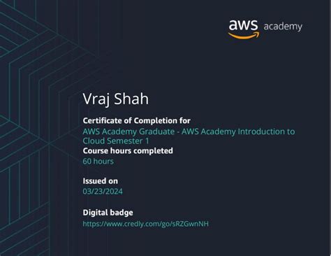 Vraj Shah On Linkedin Cloudcomputing Awsacademy Aws Cloudsolutions Awsexpert