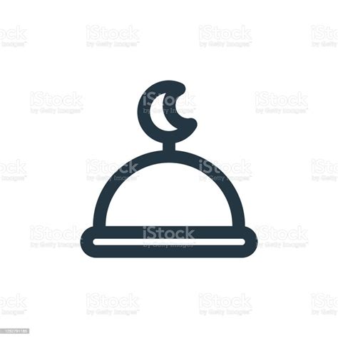 모스크 벡터 아이콘입니다 모스크 편집 스트로크 웹 및 모바일 앱 로고 인쇄 매체에 사용하기 위한 모스크 선형 기호입니다 얇은 선 그림 벡터 격리 된 윤곽선 도면입니다 0명에