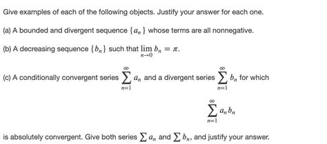 solved give examples of each of the following objects