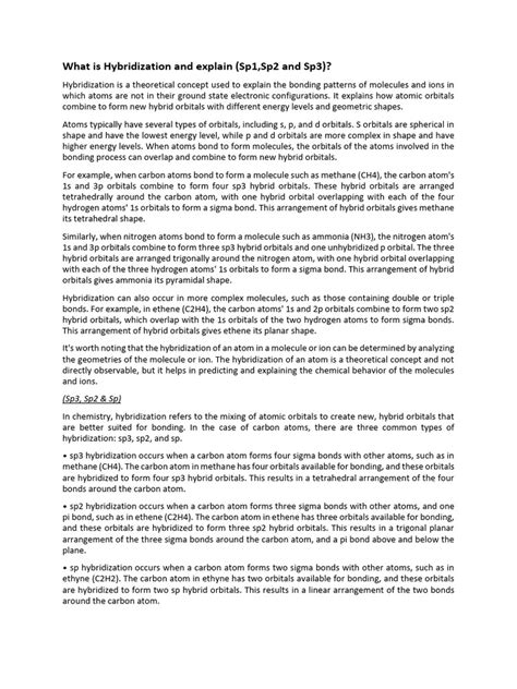 Chem Questions Pdf Molecular Orbital Chemical Bond